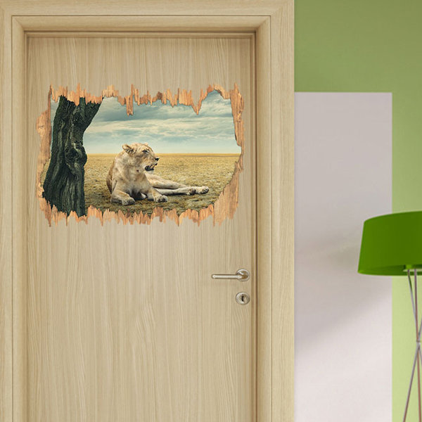 East Urban Home Wandtattoo Löwin Ruhe Savanne | Wayfair.de